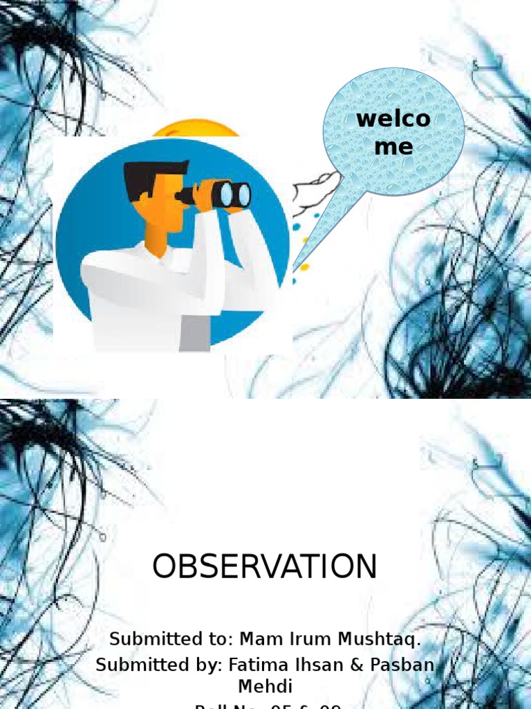 OBSERVATION ppt | Observation | Data