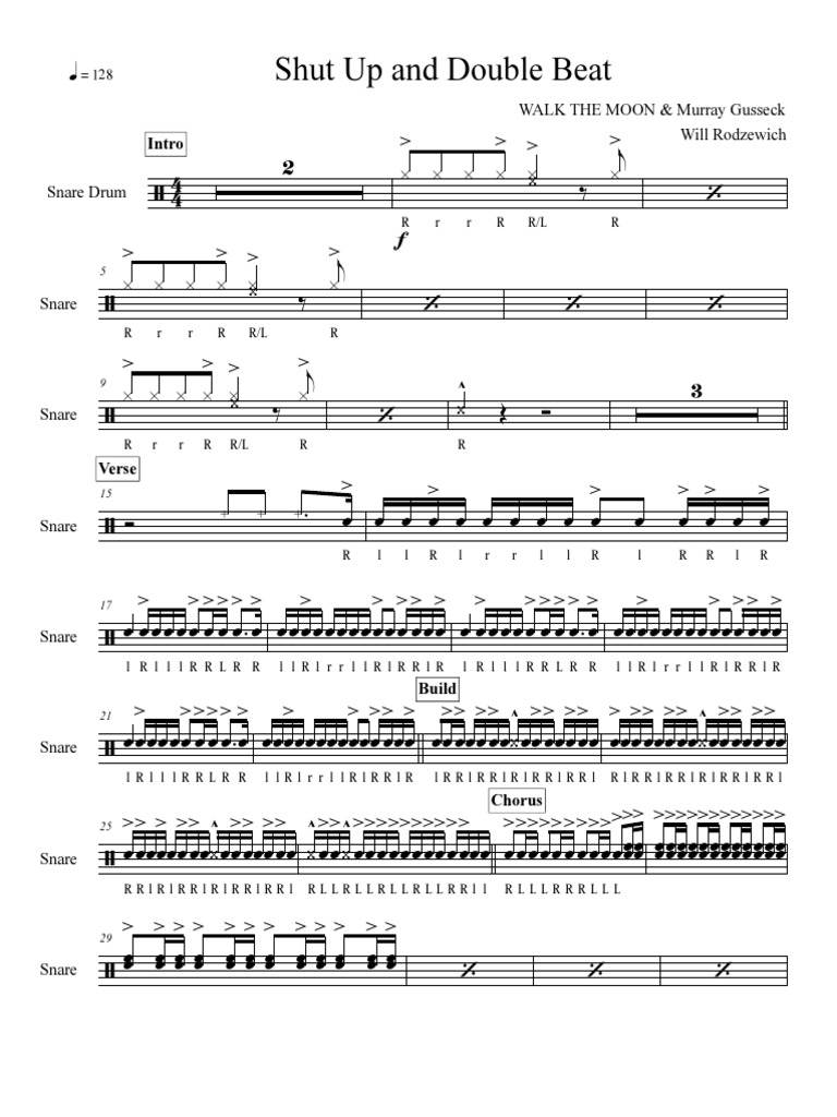 Shut Up and Double Beat - Snare Drum | PDF | Gaiaphones | Instrument de ...