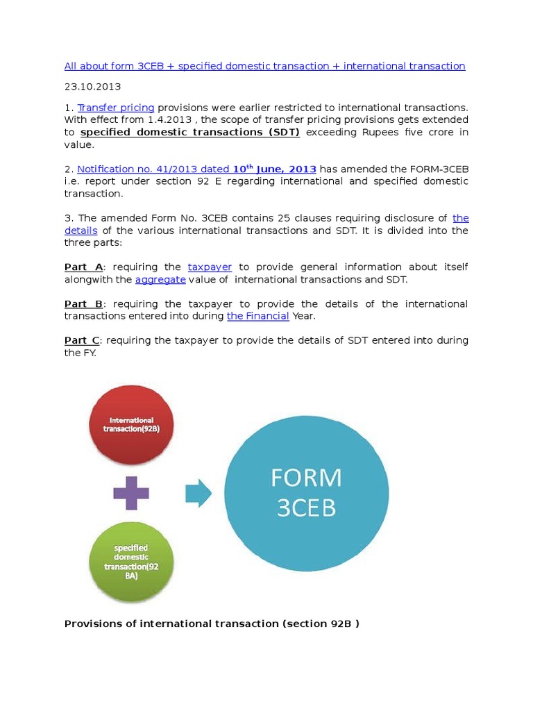 All About Form 3CEB Specified Domestic Transaction + International ...