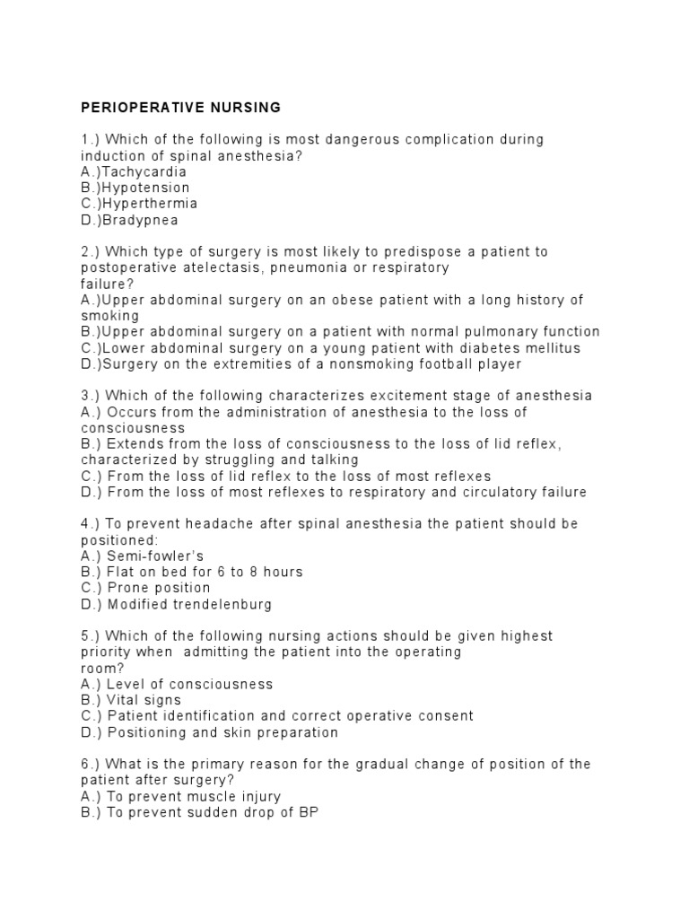 Periop (50 Items) | PDF | Surgery | Anesthesia