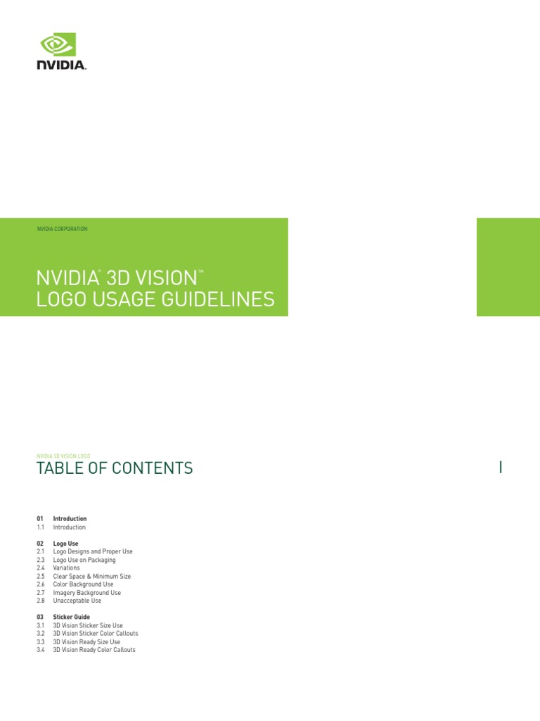 Nvidia 3d Vision Logo Usage Guidelines | PDF | Graphics Processing Unit ...