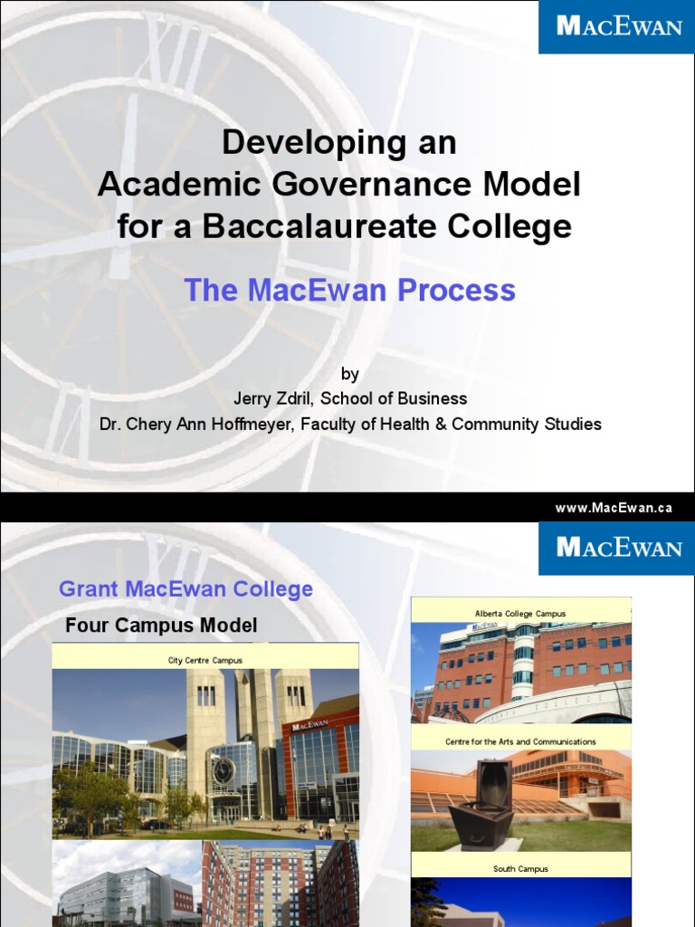 MacEwan Academic Governance Model | PDF | Bachelor's Degree | Academia