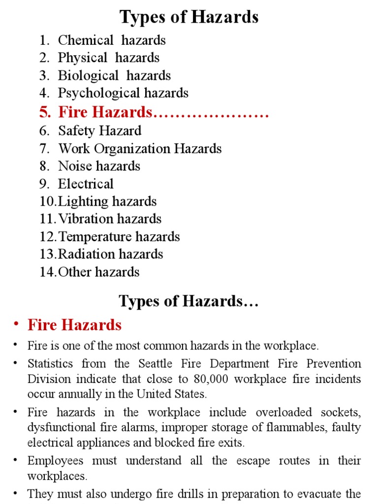 Fire Hazard | PDF | Firefighting | Combustion