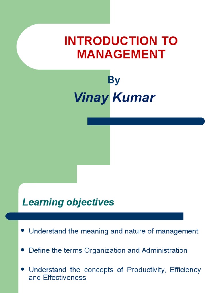 Introduction to Management Concepts | PDF | Science | Experiment