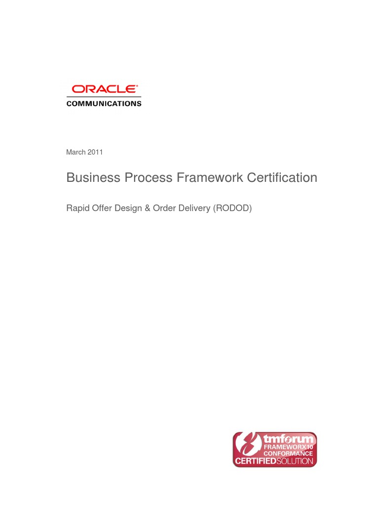 Business Process Framework WP 396413 PDF | Download Free PDF | Business ...