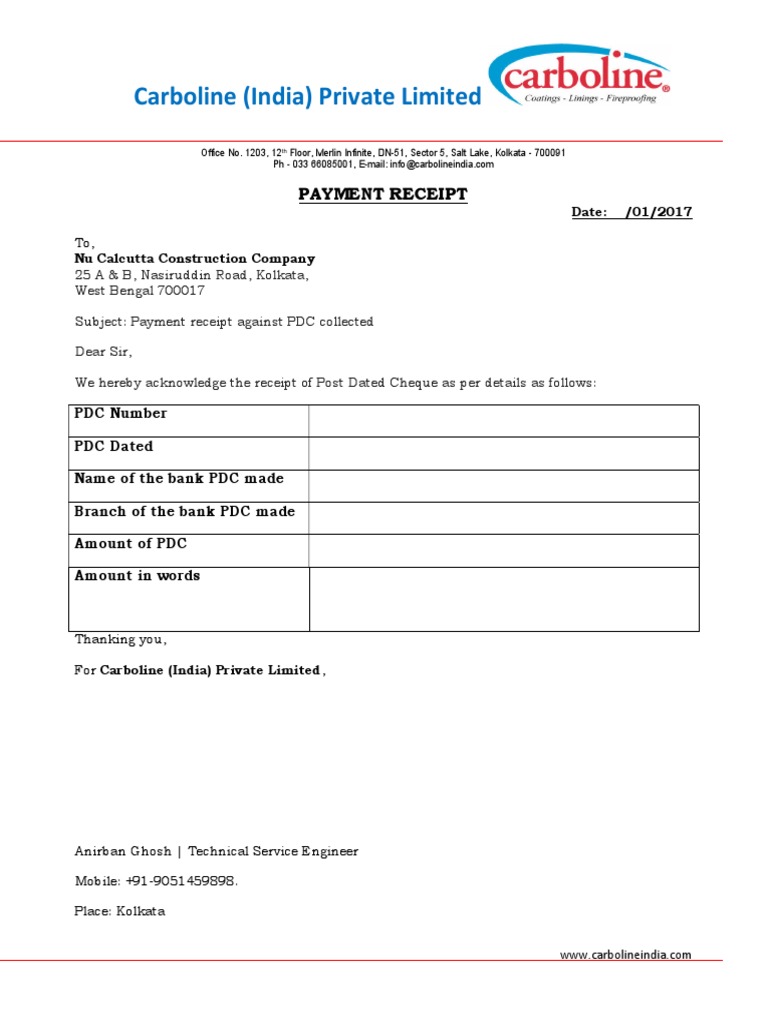 Carboline (India) Private Limited: Payment Receipt | PDF | Business ...