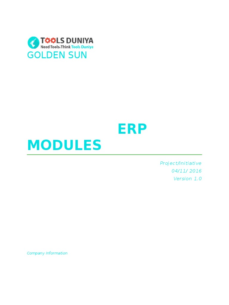 Erp Modules | PDF | Enterprise Resource Planning | Customer ...