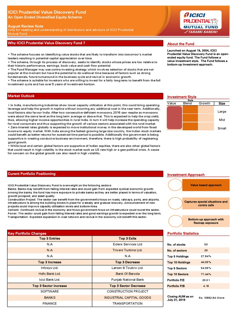 Ipru Value Discovery Fund | PDF | Mutual Funds | Investing