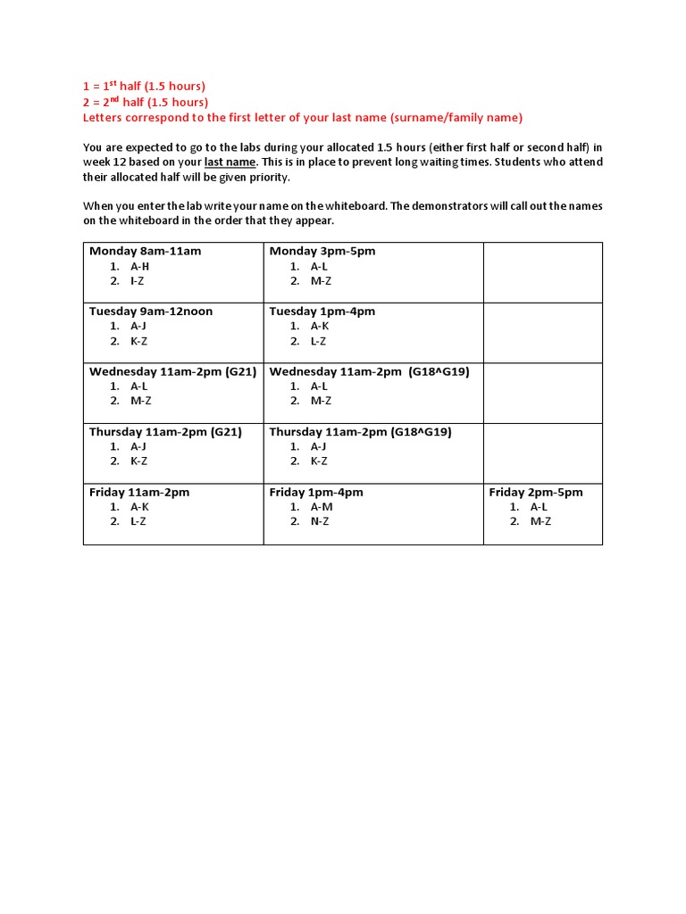 Assignment Marking Timetable | PDF