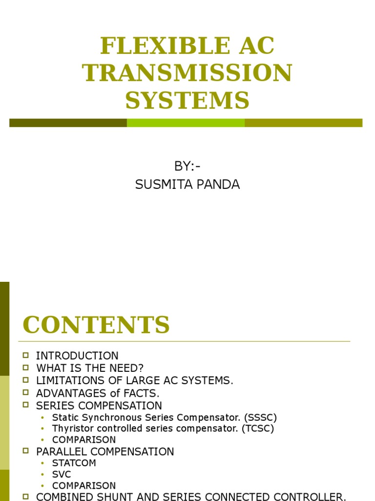 Flexible AC Transmission Systems | PDF | Electric Power Transmission ...