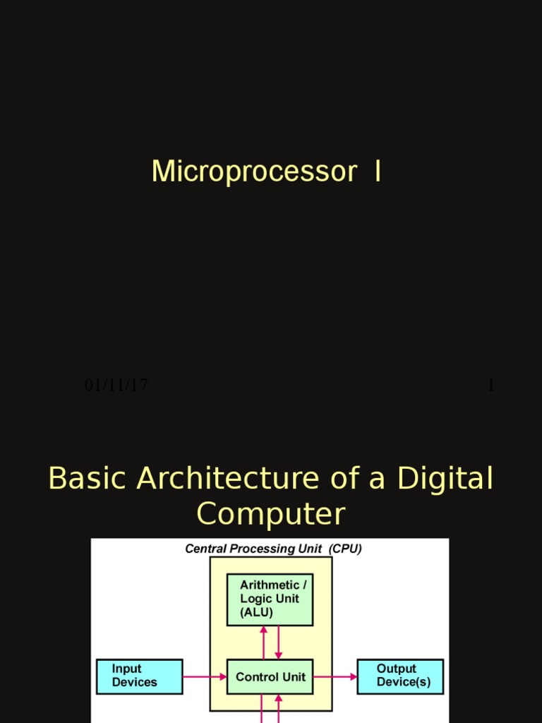 Lecture1 Intro | PDF | Central Processing Unit | Input/Output
