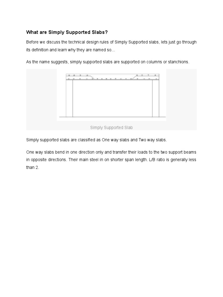 What Are Simply Supported Slabs | PDF