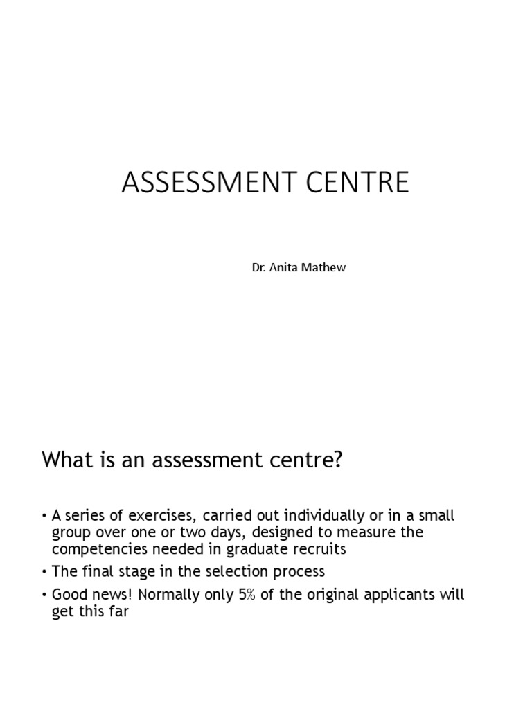 Assessment Centres | PDF | Educational Assessment | Competence (Human ...