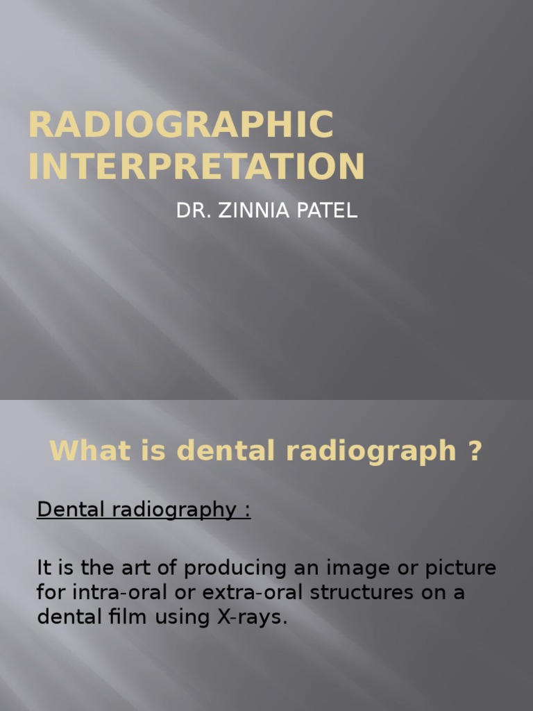 Radiographic Interpretation | PDF | Charge Coupled Device | Dental Anatomy