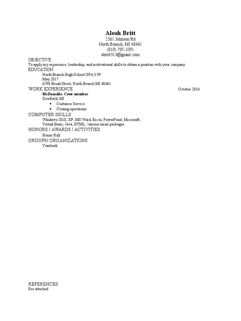 Aleah Britt | PDF | Sports & Recreation