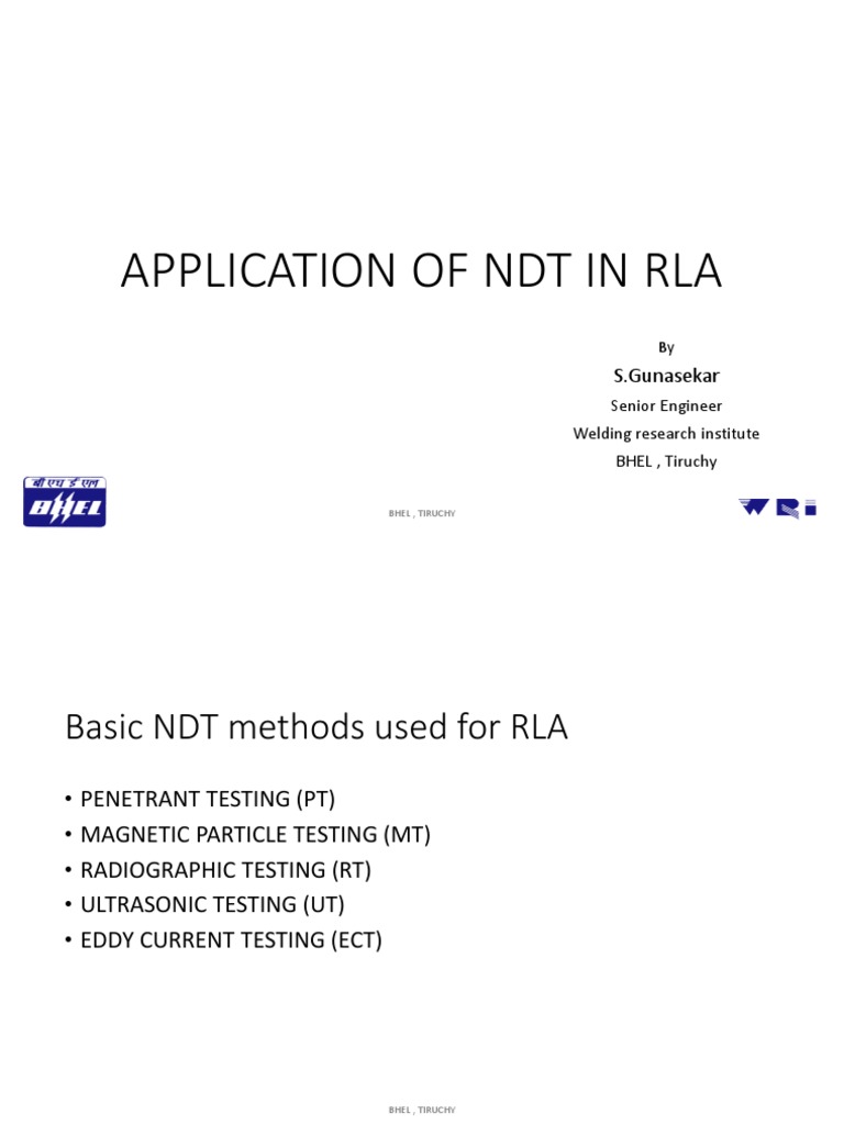 NDT FOR Remaining Life Assessment PDF | PDF | Radiography ...