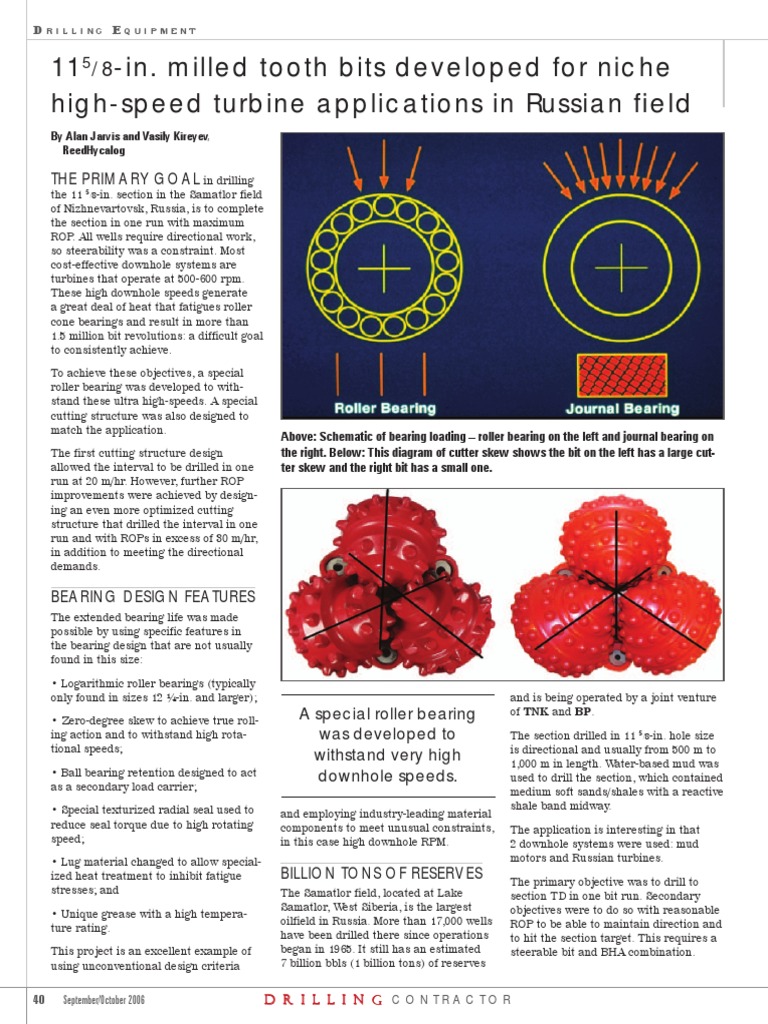 11 - In. Milled Tooth Bits Developed For Niche: High-Speed Turbine ...
