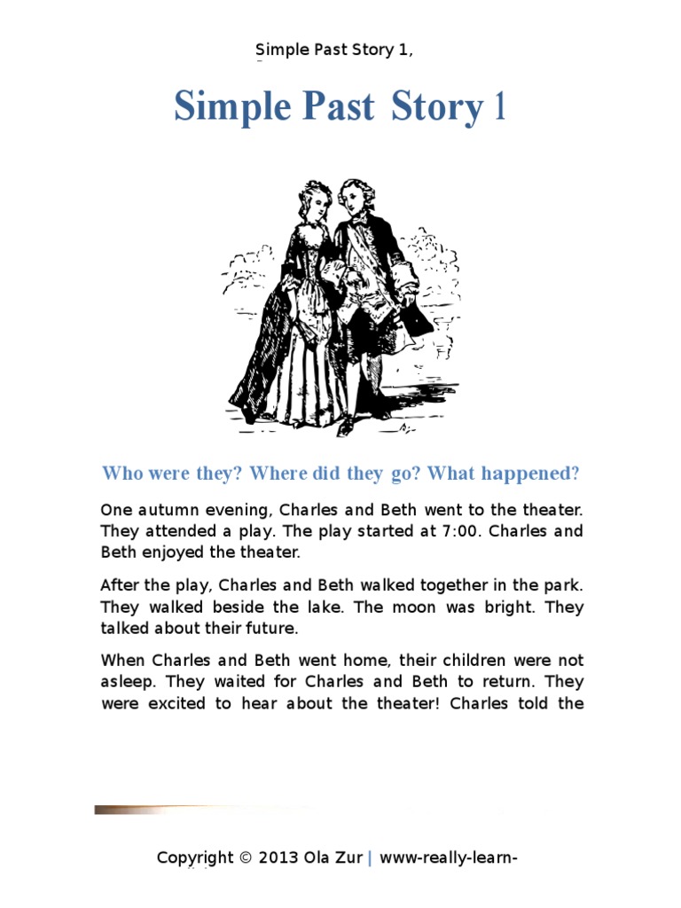 Simple Past Story 1 2 | PDF | Question | Onomastics