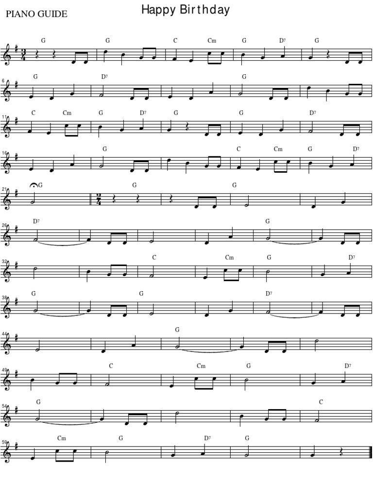 Happy Birthday Song PDF | PDF