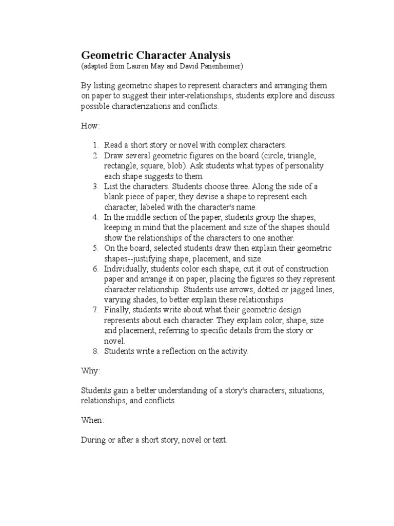 Geometric Character Analysis | PDF