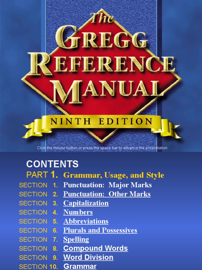 Gregg Reference Manual | PDF | Comma | Sentence (Linguistics)