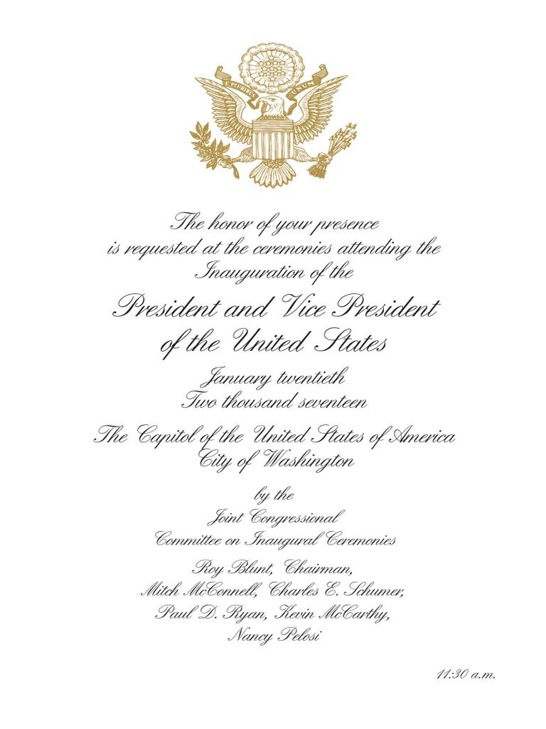 Inauguration Entire Program | PDF | United States Presidential ...
