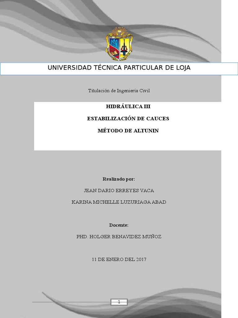 Método de Altunin. | PDF | Sedimentación | Río