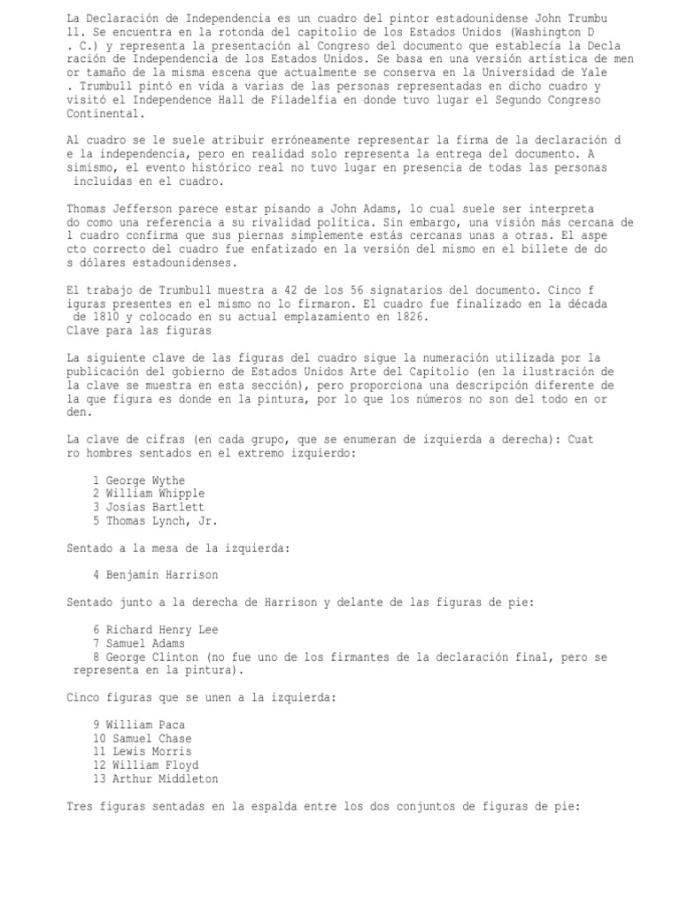 La Declaración de Independencia | Descargar gratis PDF | Declaración de ...