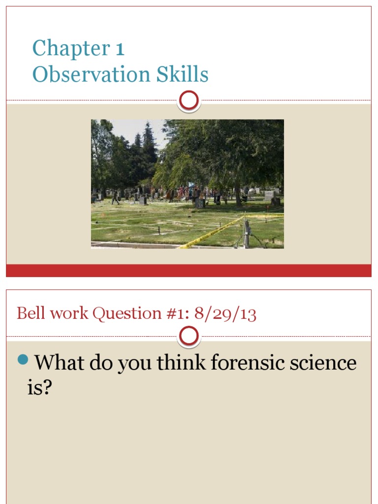 Ch. 1 Observation Skills | PDF | Innocence Project | Witness