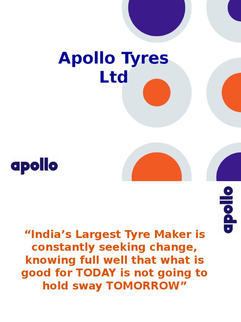 Apollo Tyres PPT Final | PDF | Tire | Brand