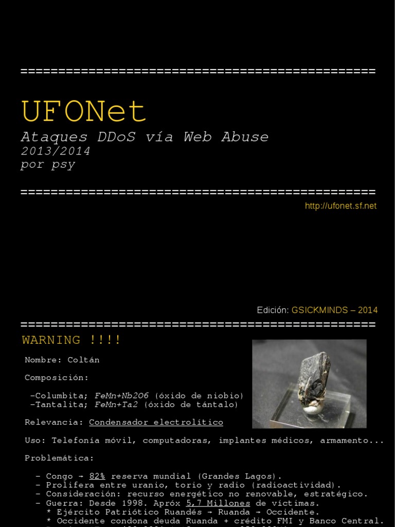UFONet: DDoS Tool for Cybersecurity | PDF | Proxy Server | World Wide Web