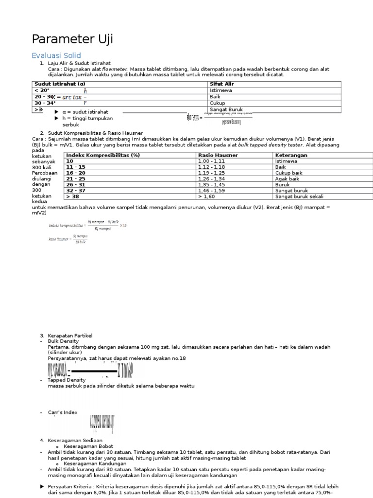 Parameter Uji | PDF | Sains & Matematika