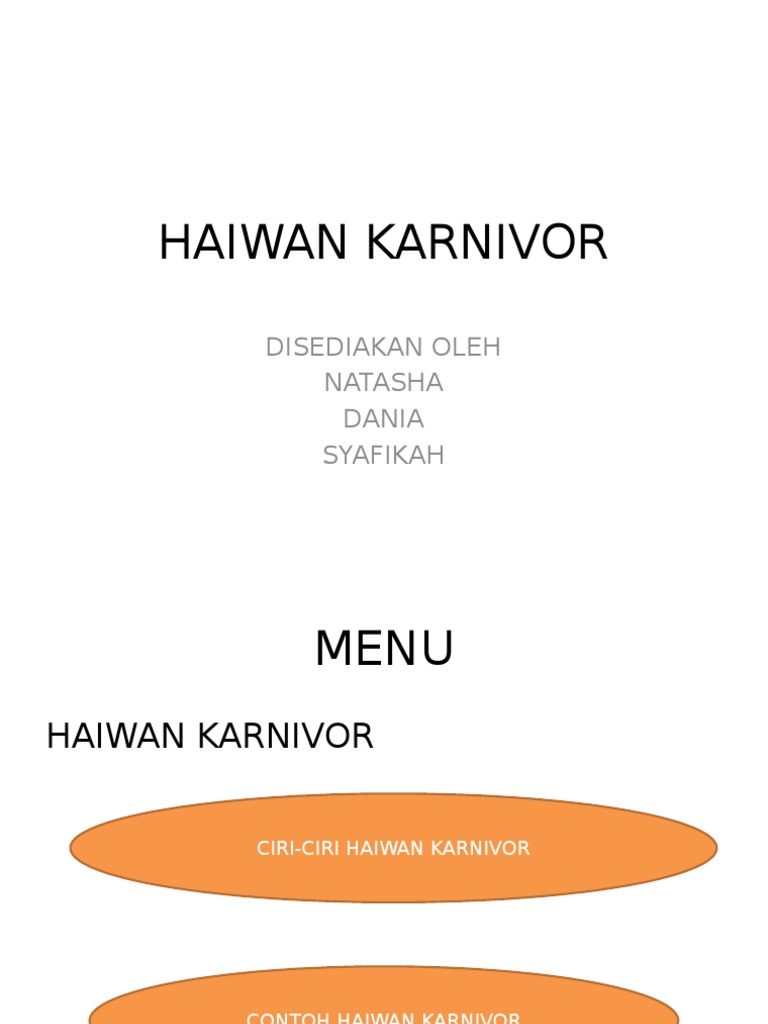 Haiwan Karnivor | PDF