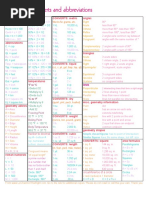 Math Converts & Abbreviations Cheat Sheet | PDF | Geometry | Space