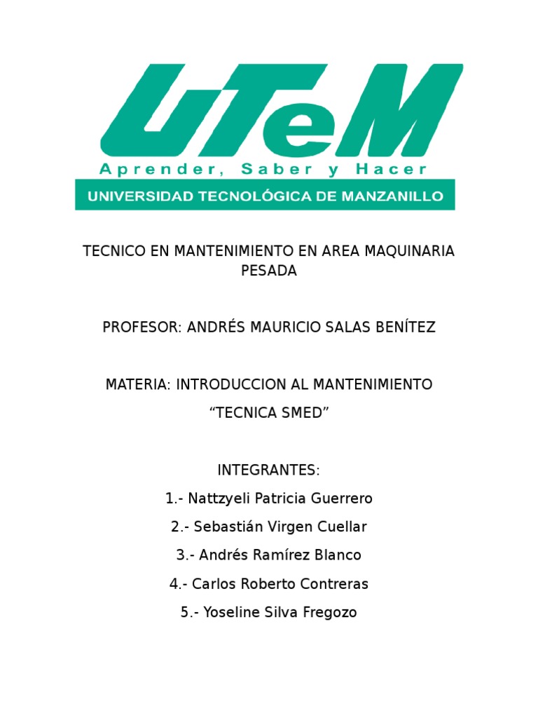 Tecnica SMED | PDF | Calidad (comercial) | Industrias