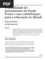 A Matriz Amor Nos Fonemas Da Alegria de Paulo Freire | PDF ...