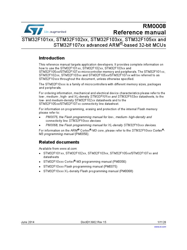 Stm32f103 Reference Manual Pdf Pdf Electronic Design Manufactured Goods 