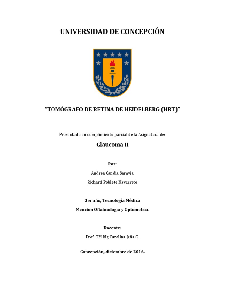 Tomógrafo de Retina de Heidelberg (HRT) - Glaucoma II | PDF | Ojo ...