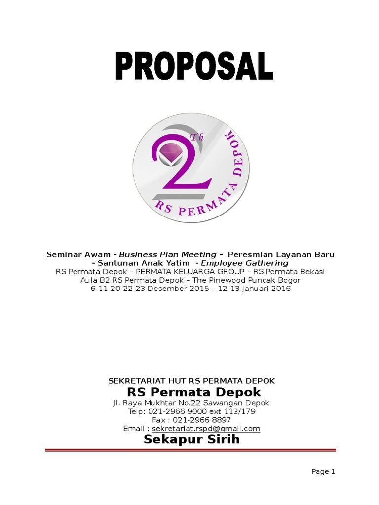 Contoh Proposal Untuk Sponsor | PDF