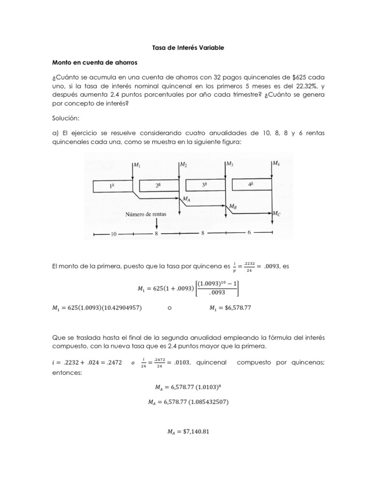 Tasa de Interes Variable | PDF | Interés | Macroeconómica
