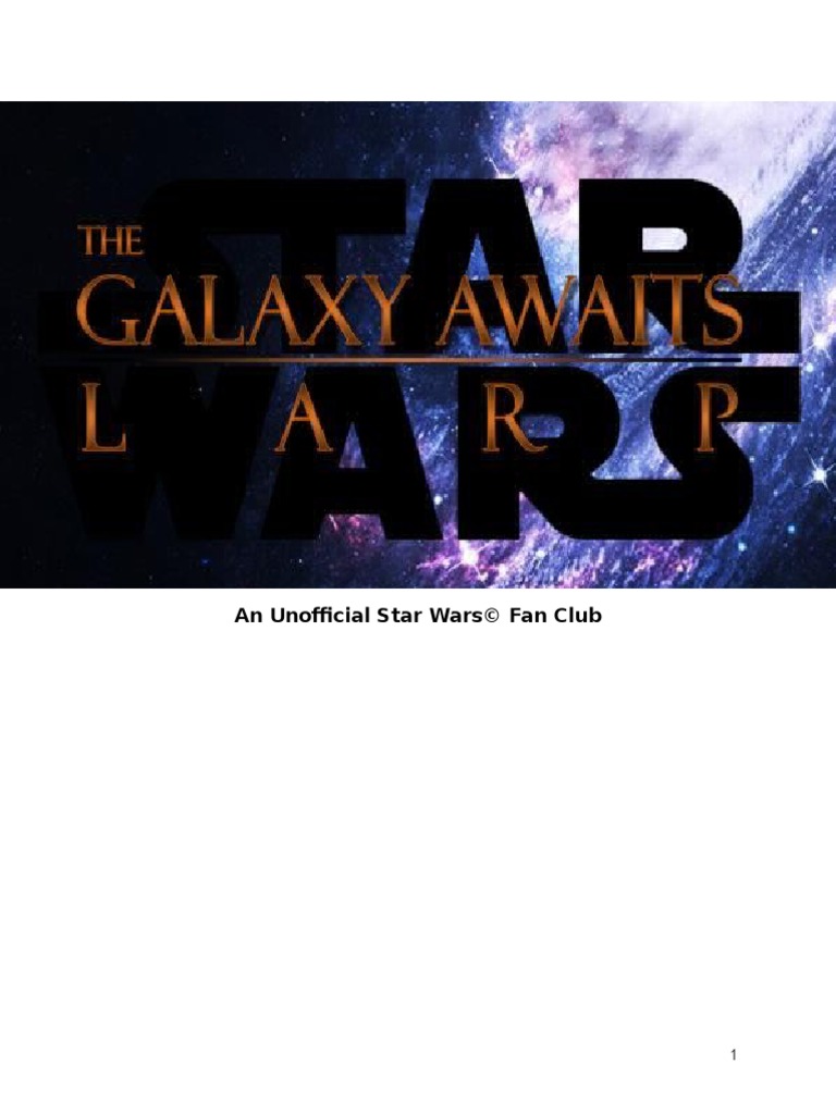 The Galaxy Awaits Larp Rules | PDF | Star Wars | Lock (Security Device)