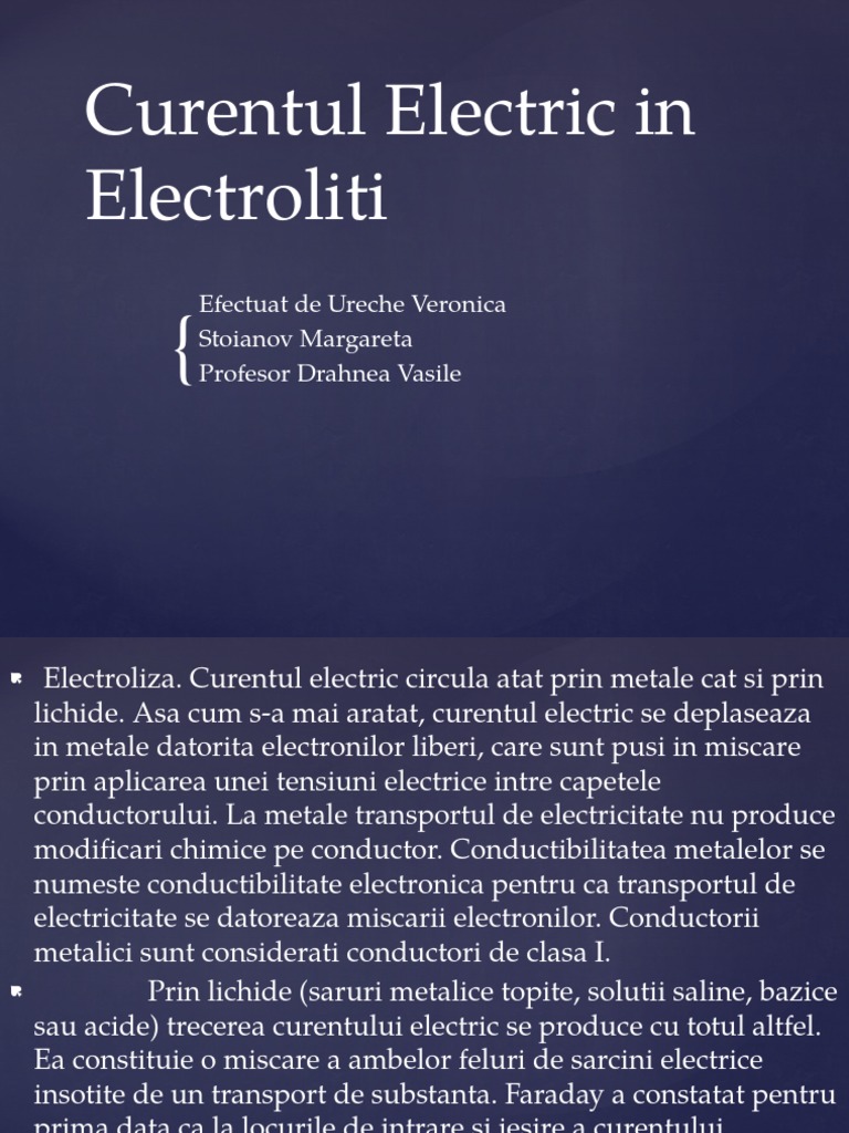 Curentul Electric in Electroliti | PDF