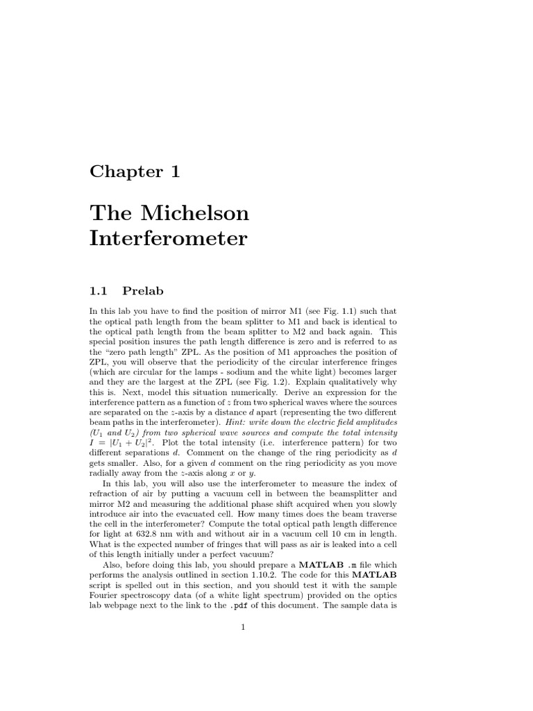 Michelson | PDF | Interferometry | Interference (Wave Propagation)