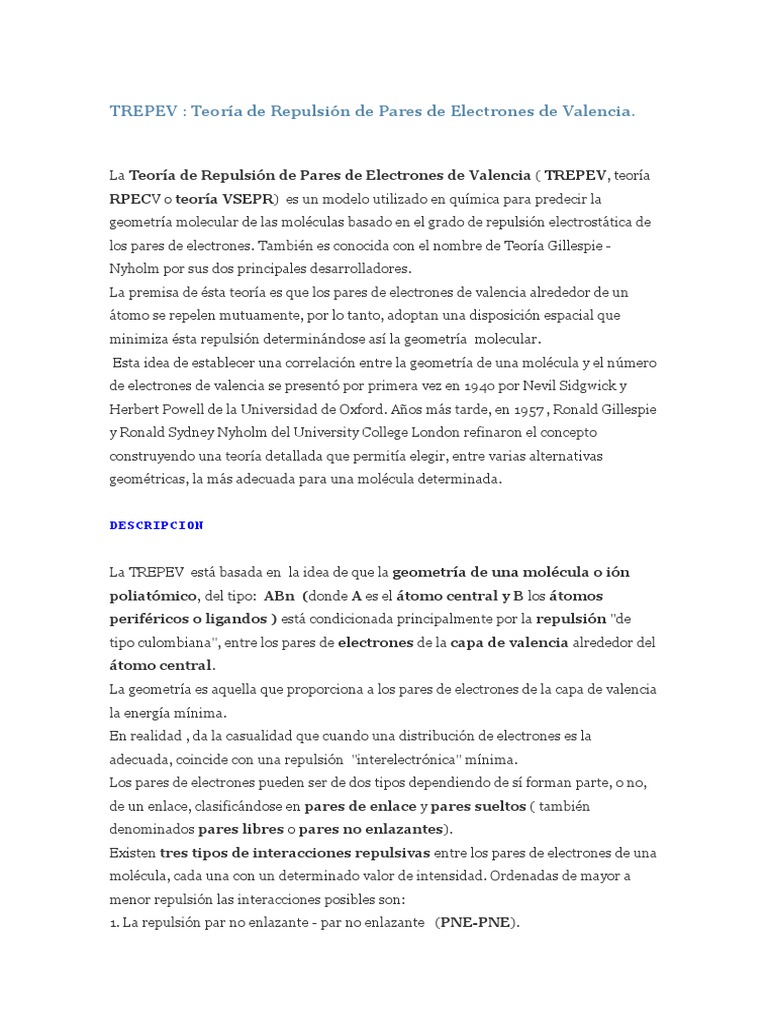 TREPEV | PDF | Moléculas | Partículas fisicas