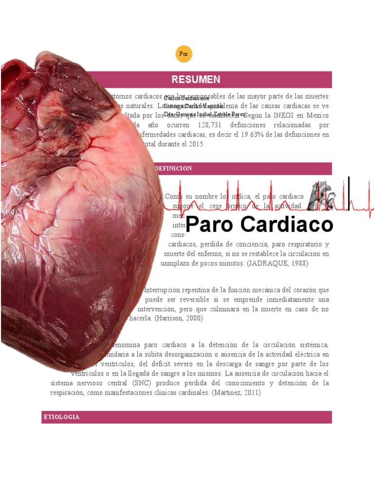 Paro Cardiaco | PDF | Reanimación cardiopulmonar | Sistema cardiovascular
