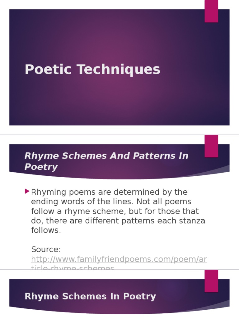 Poetic Techniques | Rhyme | Poetry