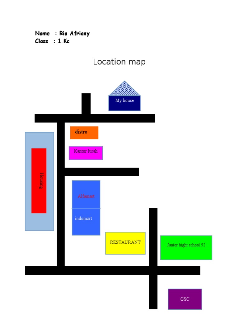 Location Map: Name: Ria Afriany Class: 1.Kc | PDF