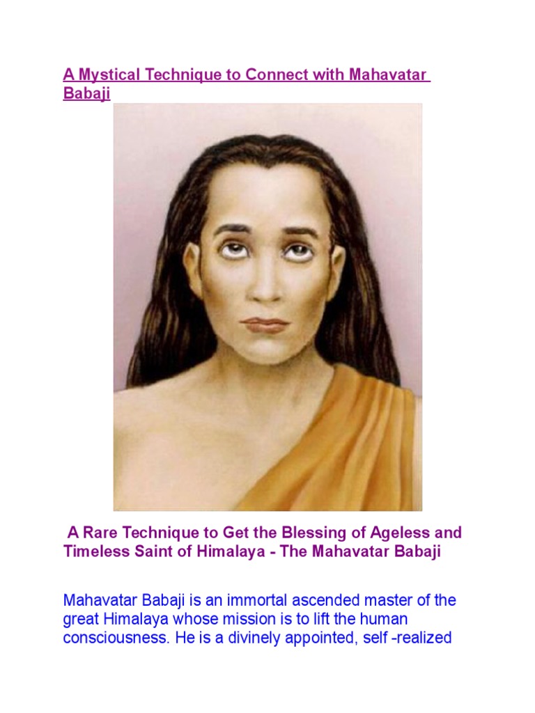 A Mystical Technique To Connect With Mahavatar Babaji | PDF | Advaita ...