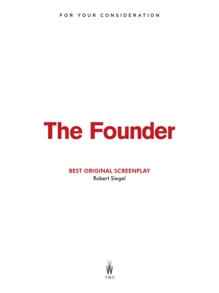 The-Founder Script Wcover Rd12 | PDF | Mc Donald's | Hamburgers