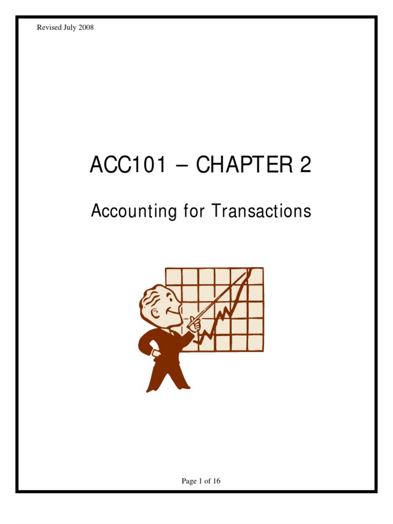 Acc101 - Chapter 2: Accounting For Transactions | PDF | Debits And ...
